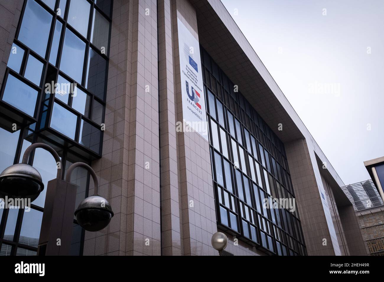 Belgique, Bruxelles, le 2022-01-10.Dans le bâtiment du Conseil européen ...
