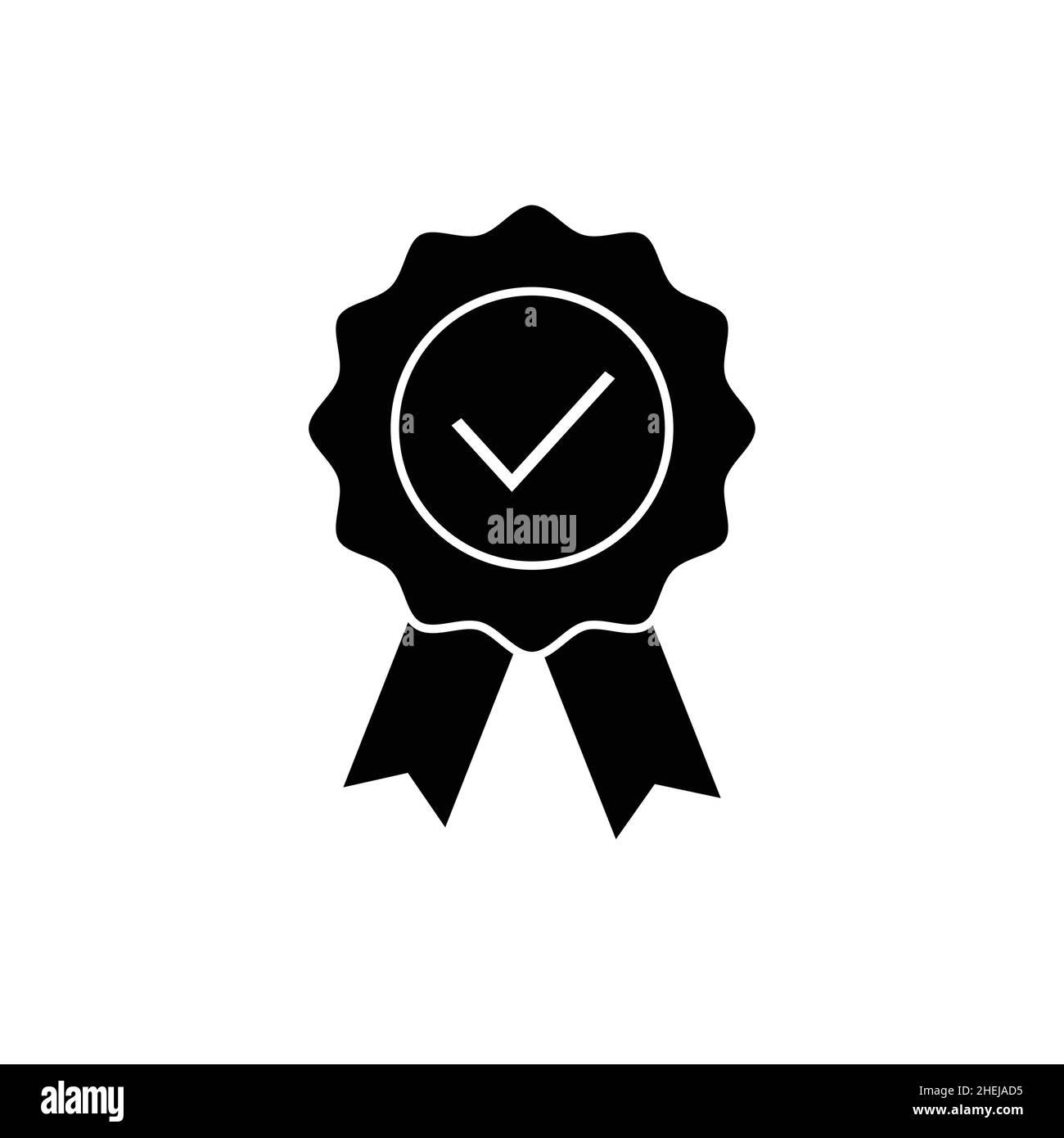 Icône de ligne de médaille de garantie, symbole de vecteur de ...
