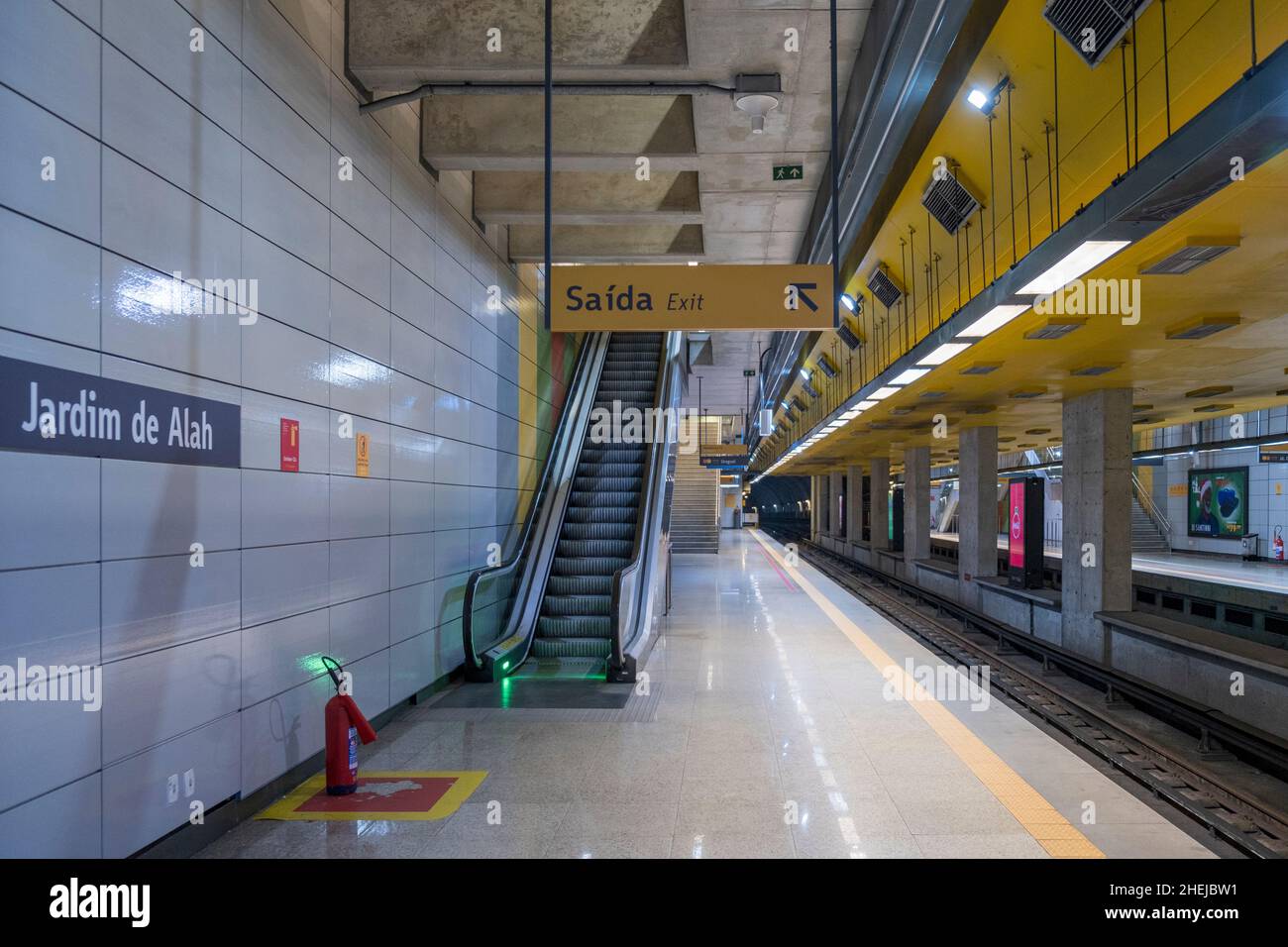 Brésil, Rio de Janeiro, Leblon, Station de métro Jardim de Alah.Station ...