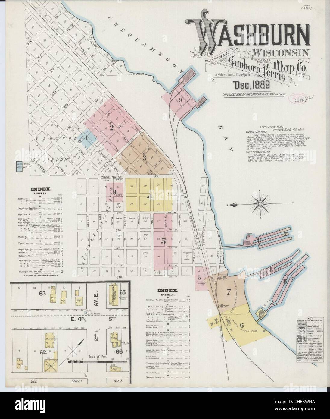 Carte du wisconsin de washburn Banque de photographies et d’images à ...