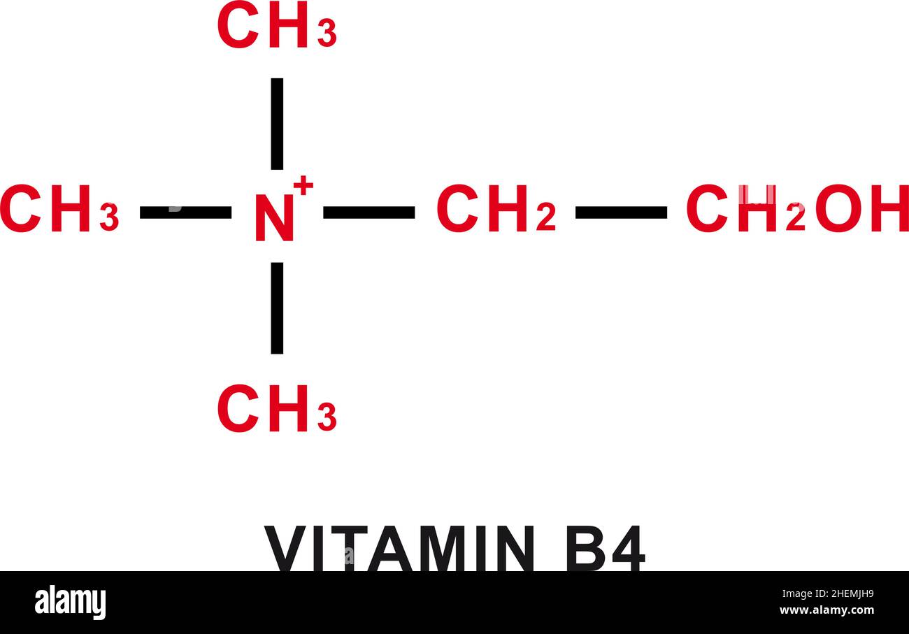 Formule chimique de la vitamine B4.Structure moléculaire chimique de la ...