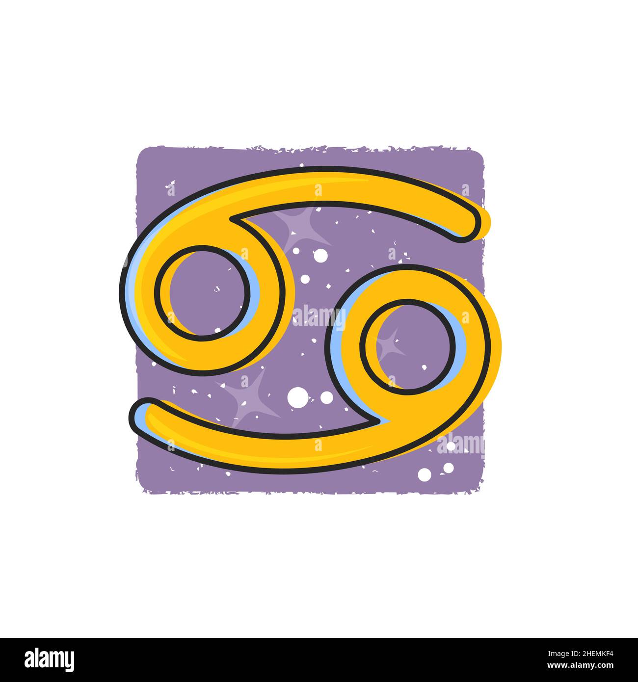 Signe du zodiaque cancer.Fantastique animal d'animation.Illustration ...