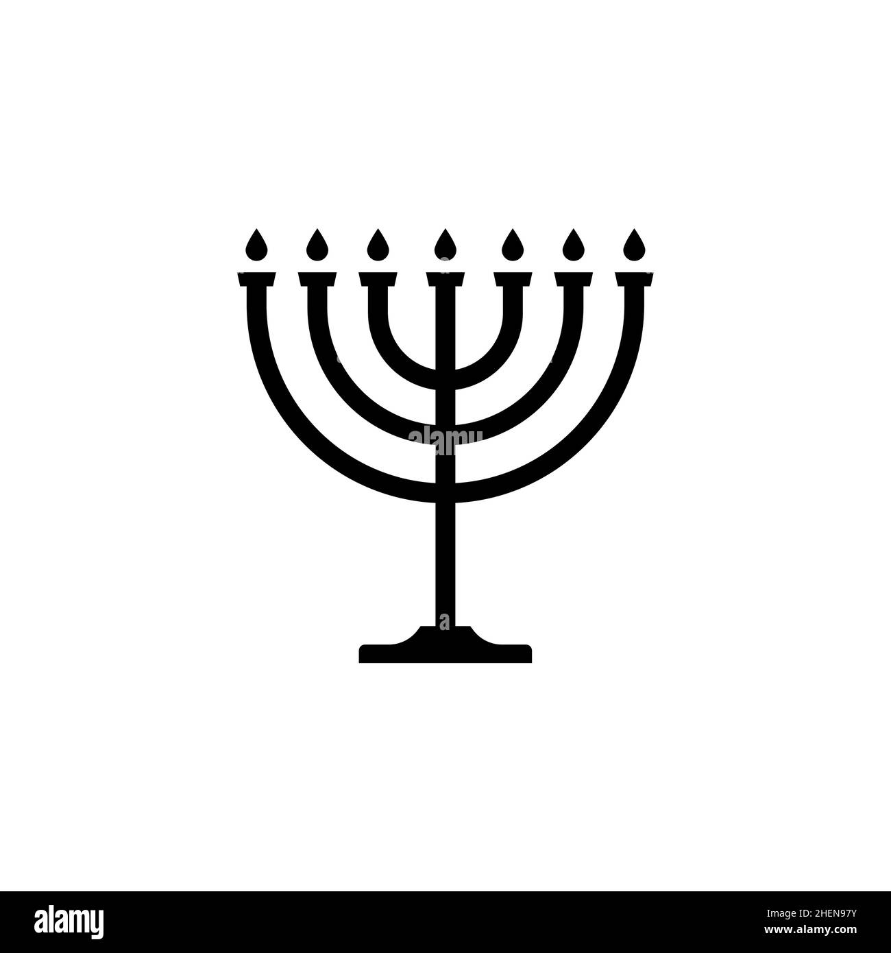 Menorah icône vecteur hanoukkah menora symbole juif logo isolé ...