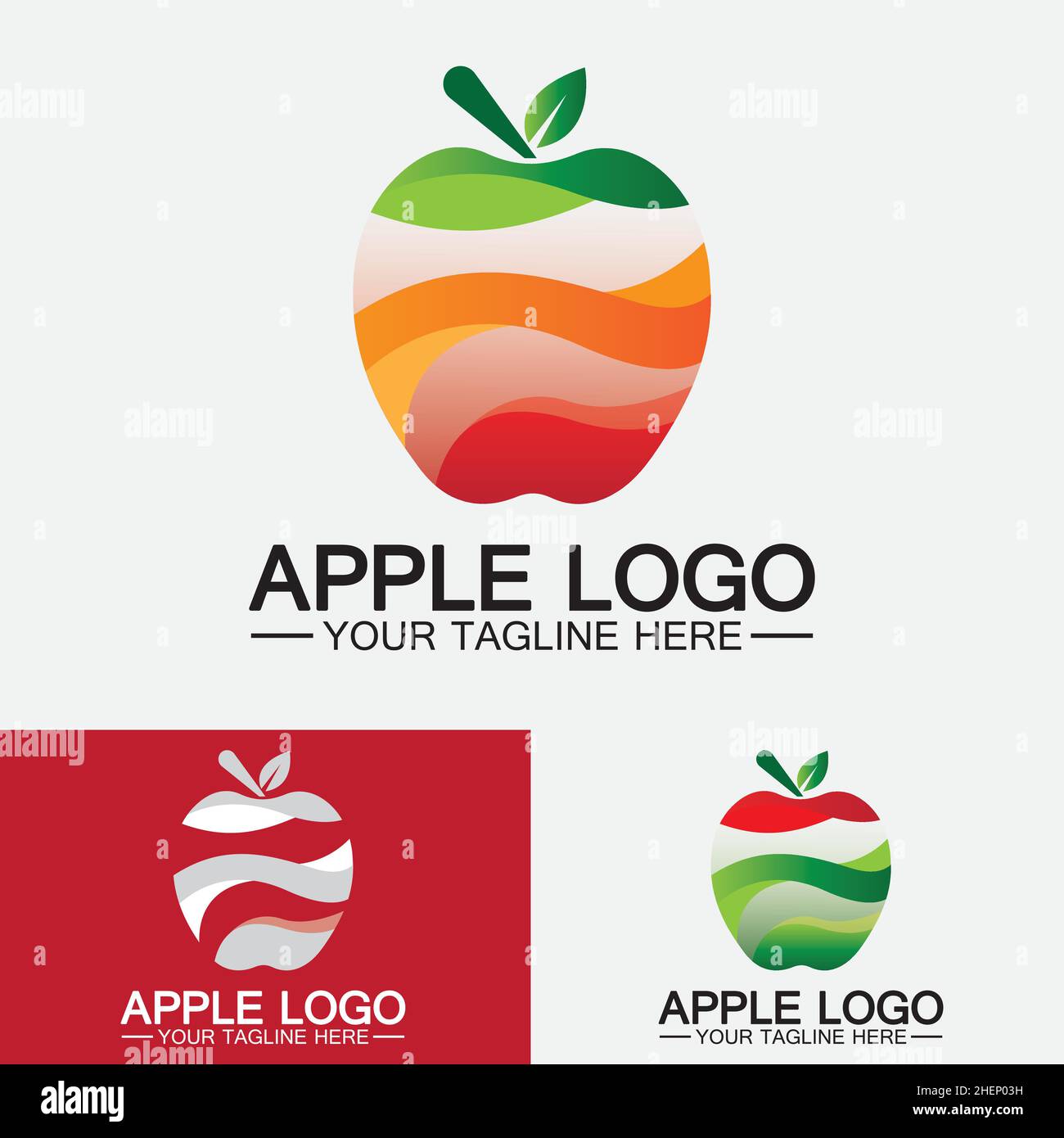 Logo Apple. Fruit Healthy Food design.Apple logo design inspiration ...
