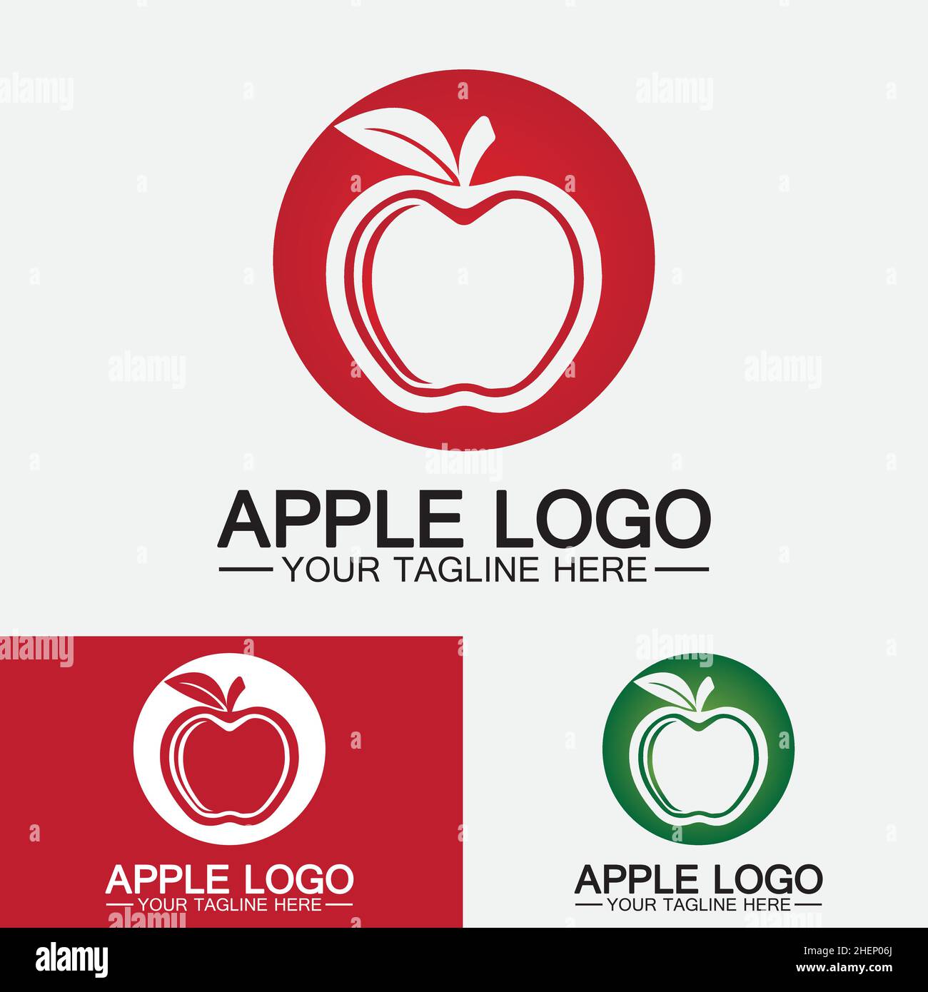 Logo Apple. Fruit Healthy Food design.Apple logo design inspiration ...