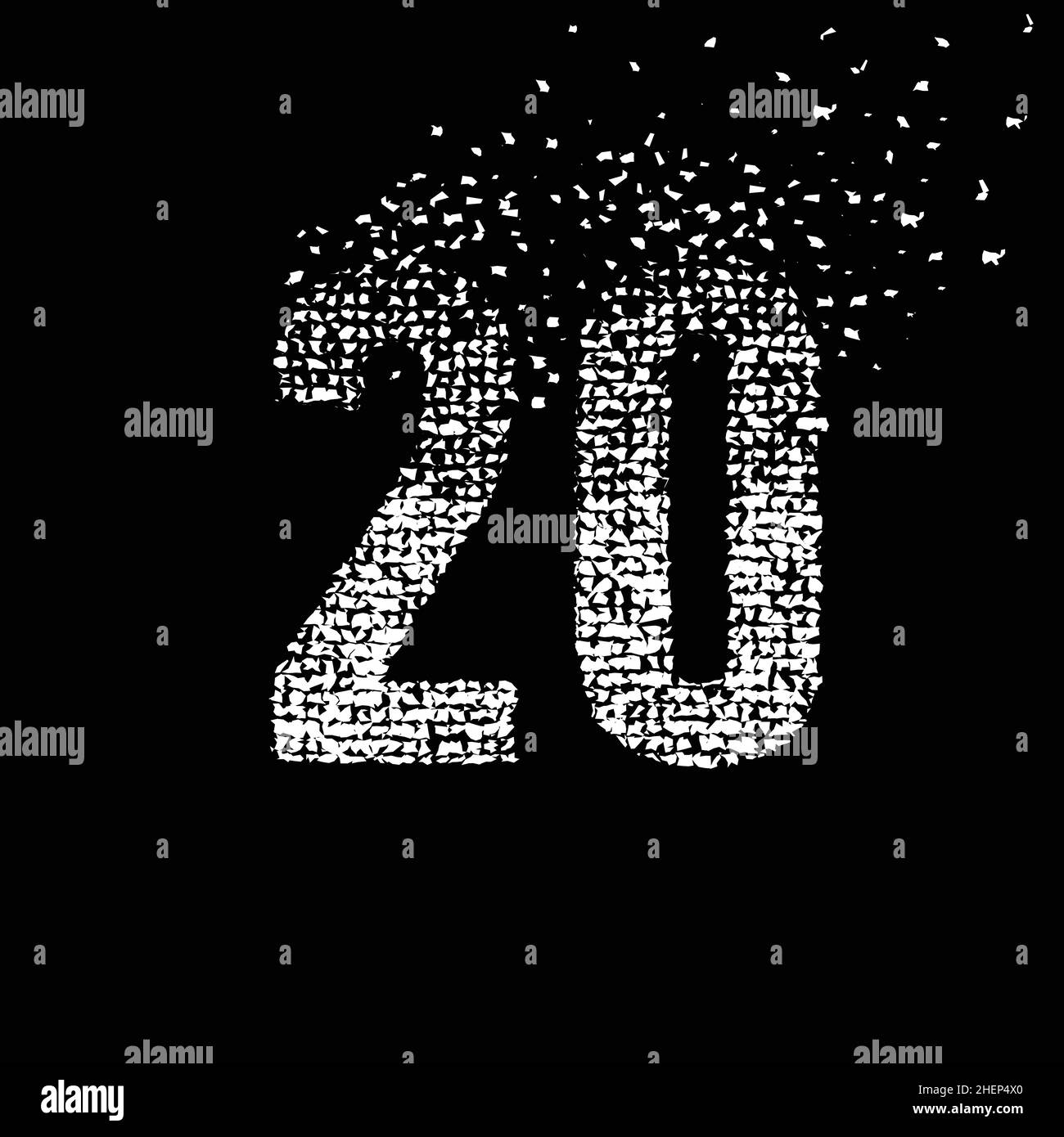Chiffre 20 Banque d'images noir et blanc - Alamy