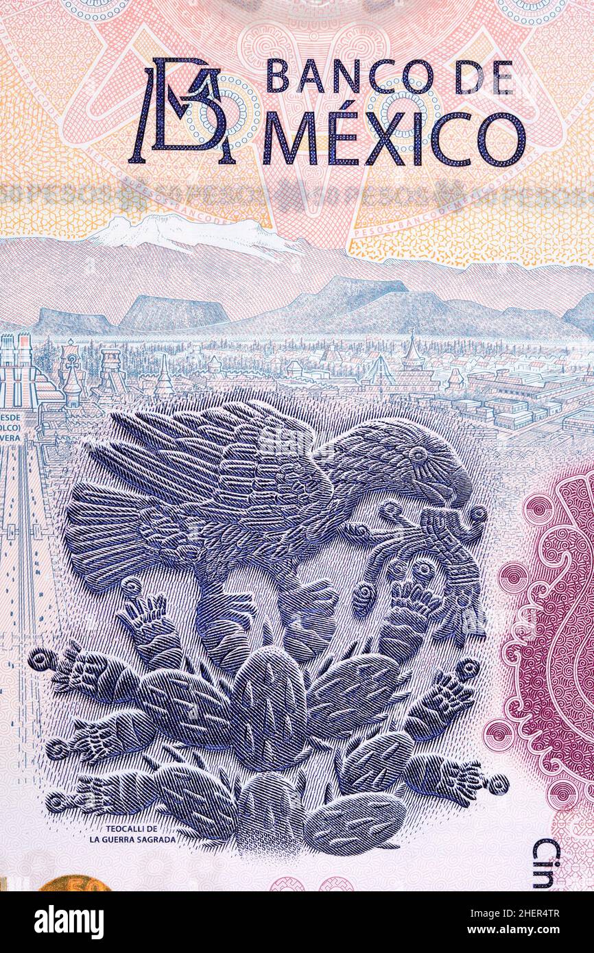 Création de Tenochtitlan à partir de l'argent mexicain - pesos Photo ...