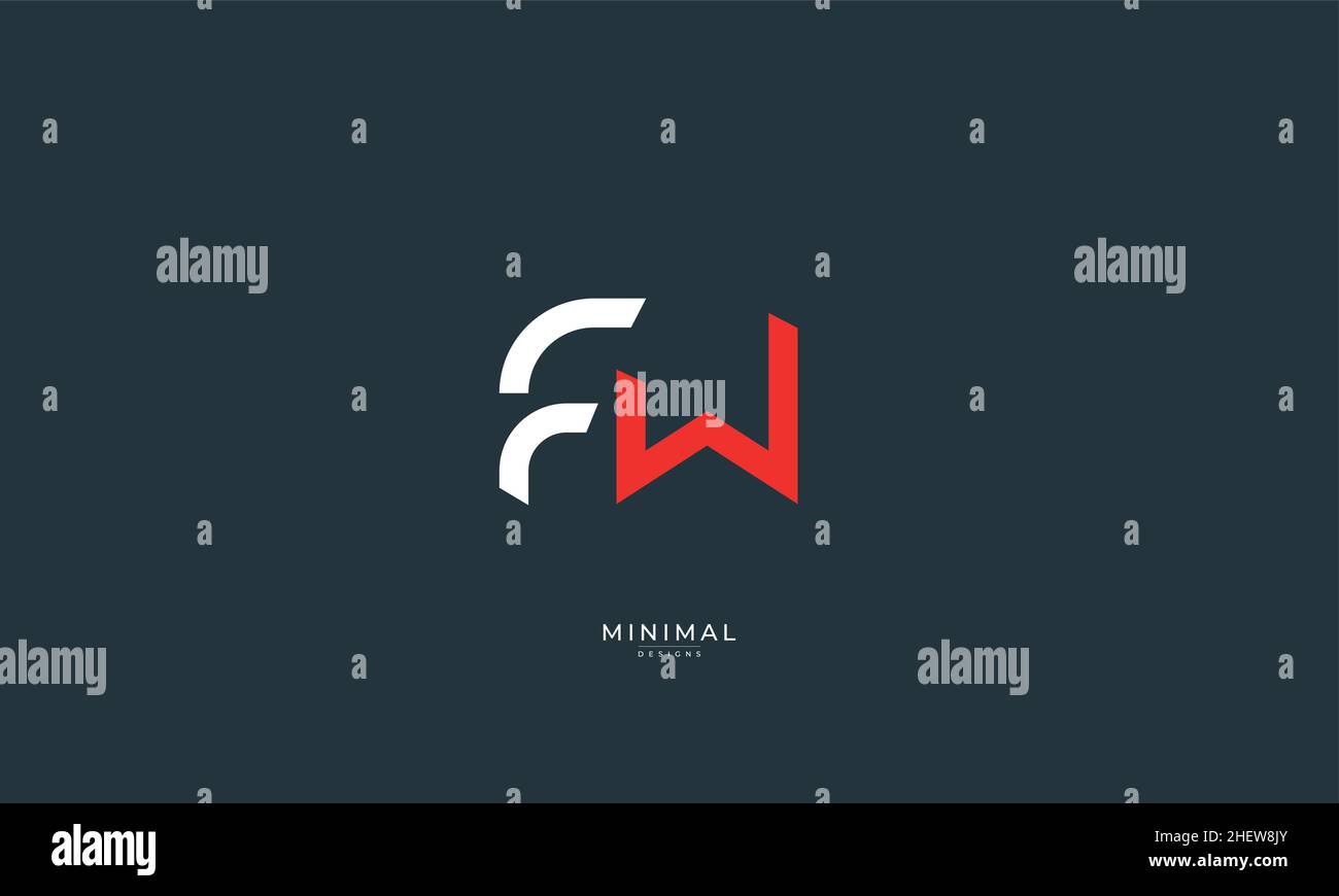 Logo de lettre fw Banque de photographies et d’images à haute ...