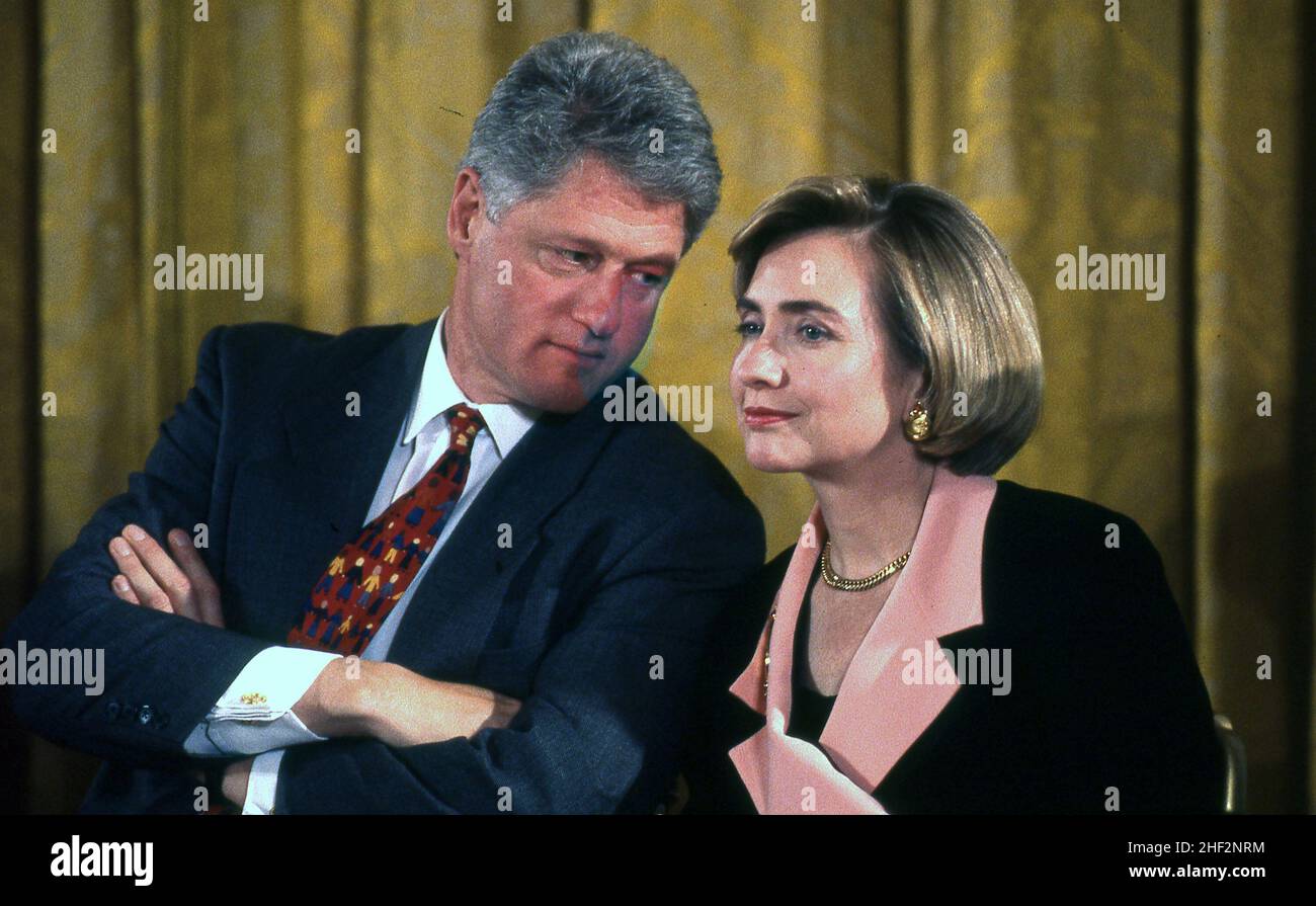 Clintons heureux ensemble Banque de photographies et d’images à haute ...