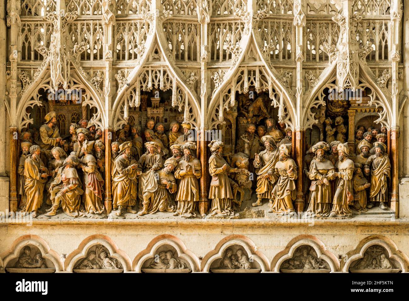 FRANCE.SOMME (80).AMIENS.LA CATHÉDRALE NOTRE-DAME.DANS LE TRANSEPT ...