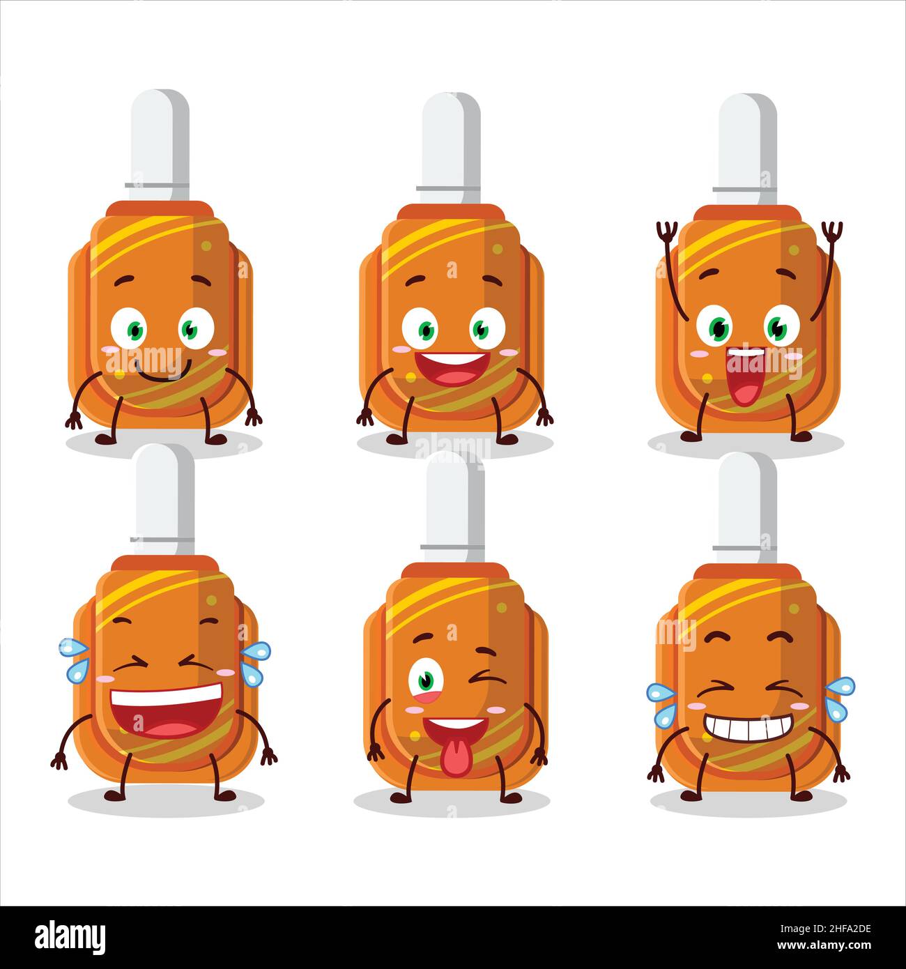 Personnage de dessin animé du stylo correcteur orange avec expression ...