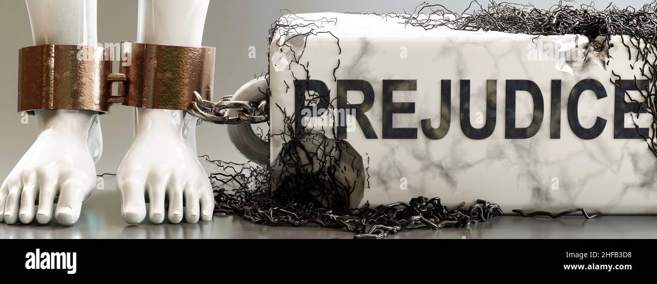 Préjugés qui enpiège, limite la vie, enslaves et apporte le poids ...