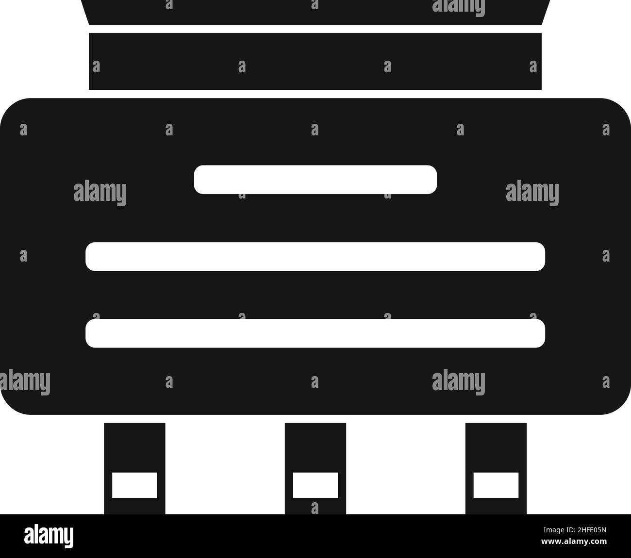 Icône de régulateur de tension de cuisinière vecteur simple.Électrique ...