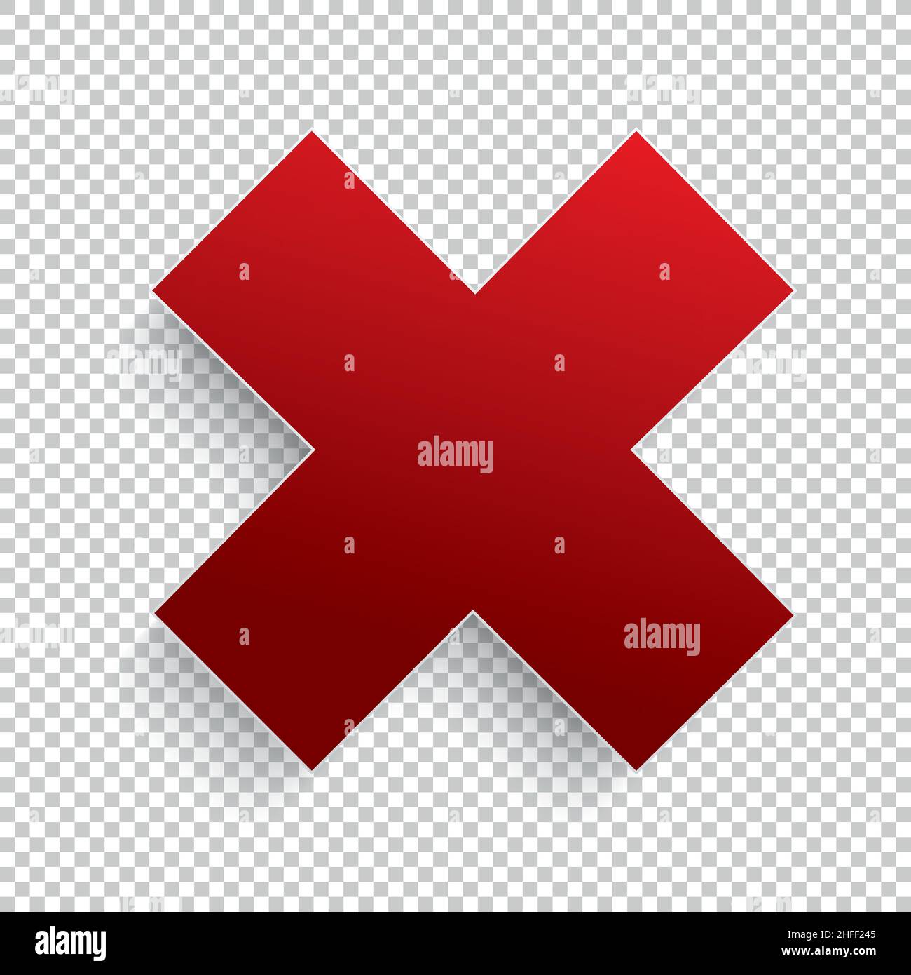 Élément de signe de croix sur fond transparent coché.Marquer le motif ...