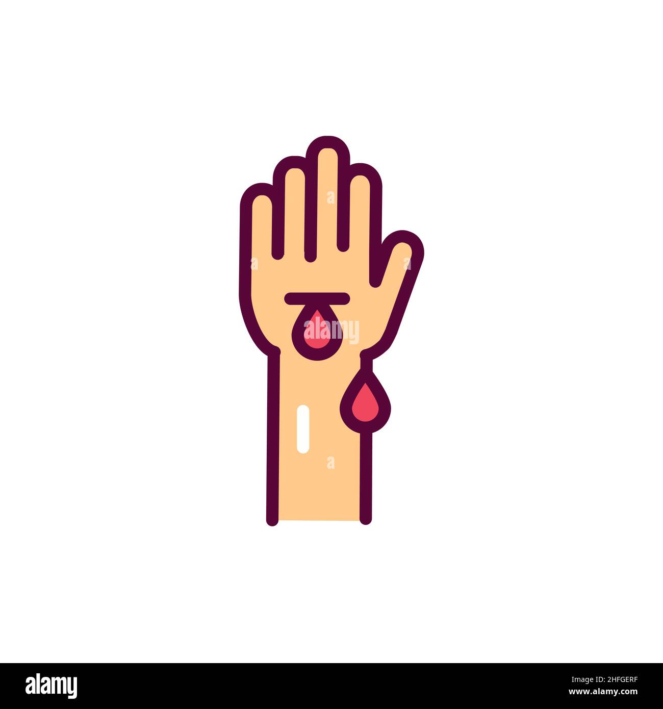 Les soins des plaies Banque d'images vectorielles - Alamy