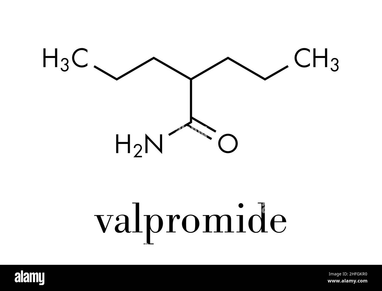 Valpromide convulsions molécule de médicament (agent antiépileptique ...