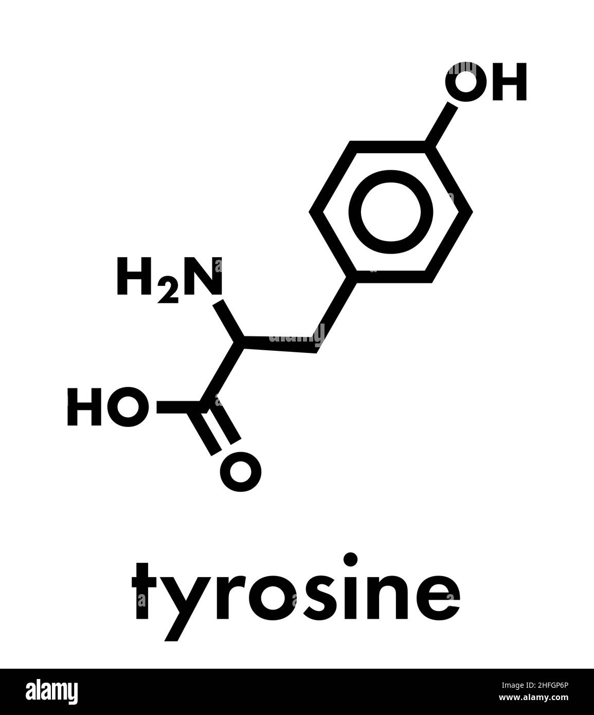 Formule moléculaire chimique tyrosine Banque de photographies et d ...