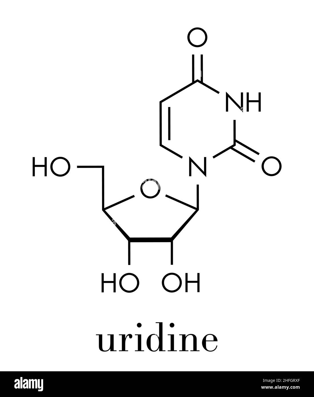 Uridine nucleoside molecule Banque de photographies et d’images à haute ...