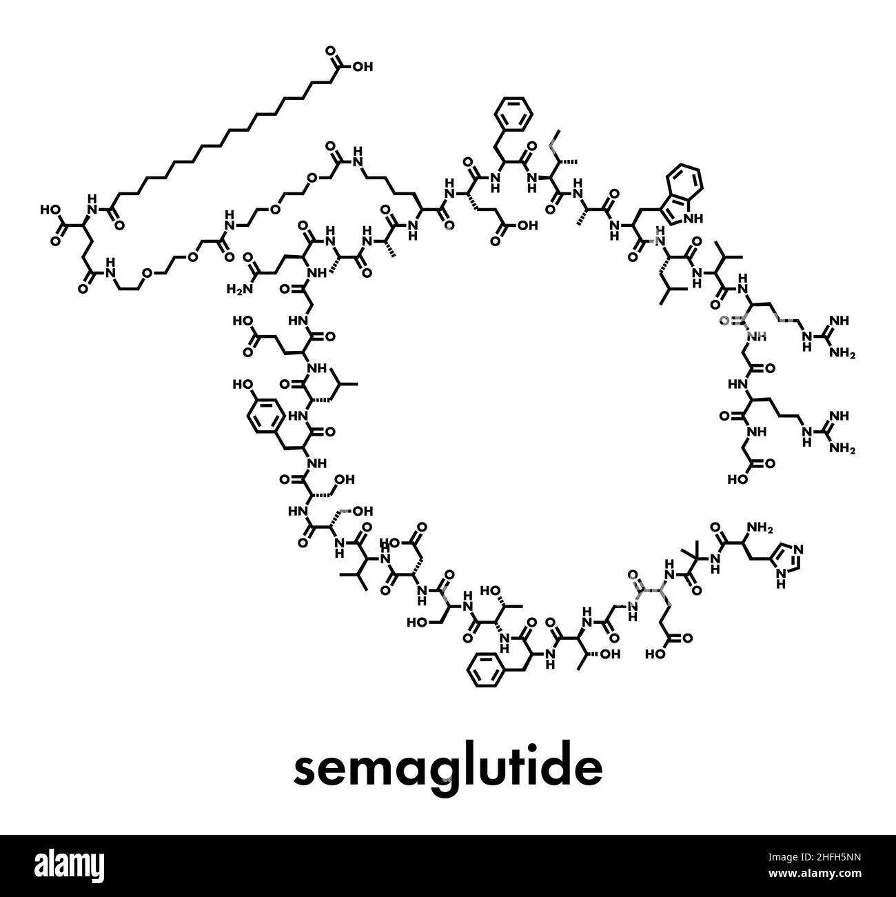 Semaglutide incrétines diabète molécule pharmaceutique (agoniste ...