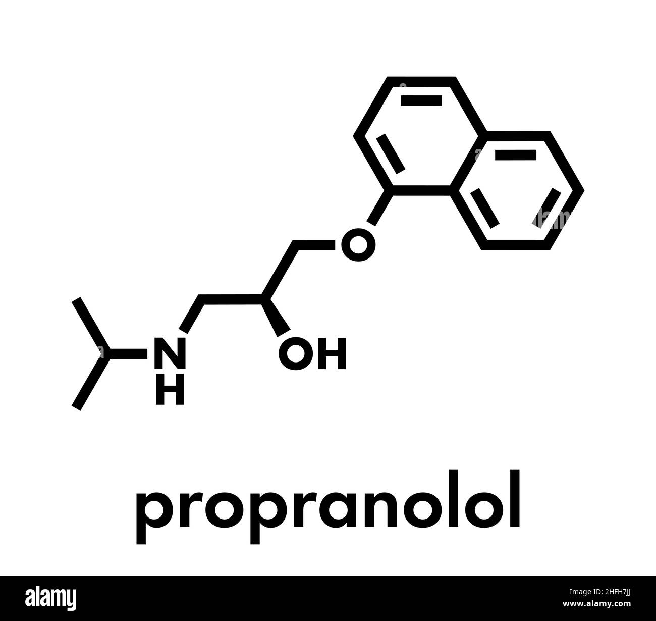Propranolol hypertension molécule pharmaceutique. Utilisé pour traiter ...