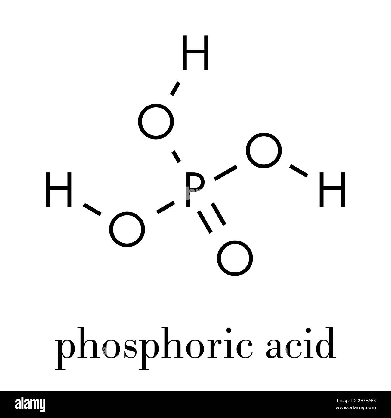 Molécule d'acide minéral phosphorique. Utilisé dans la production d ...