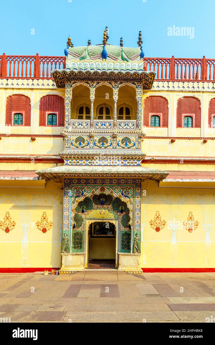 Chandra Mahal au Palais de la ville, Jaipur, Inde.C'était le siège du ...