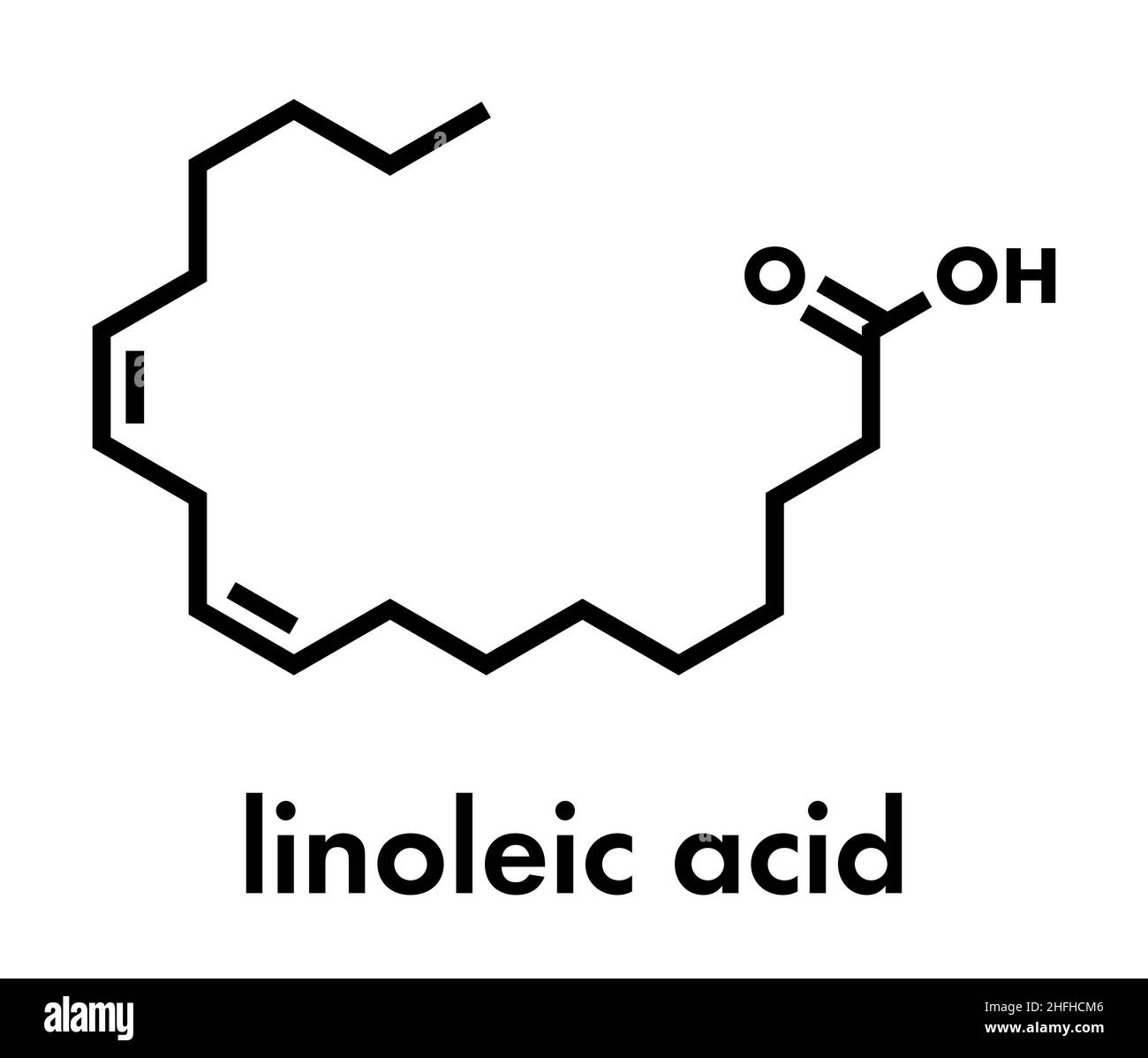 Structure moléculaire oméga 6 Banque d'images vectorielles - Alamy