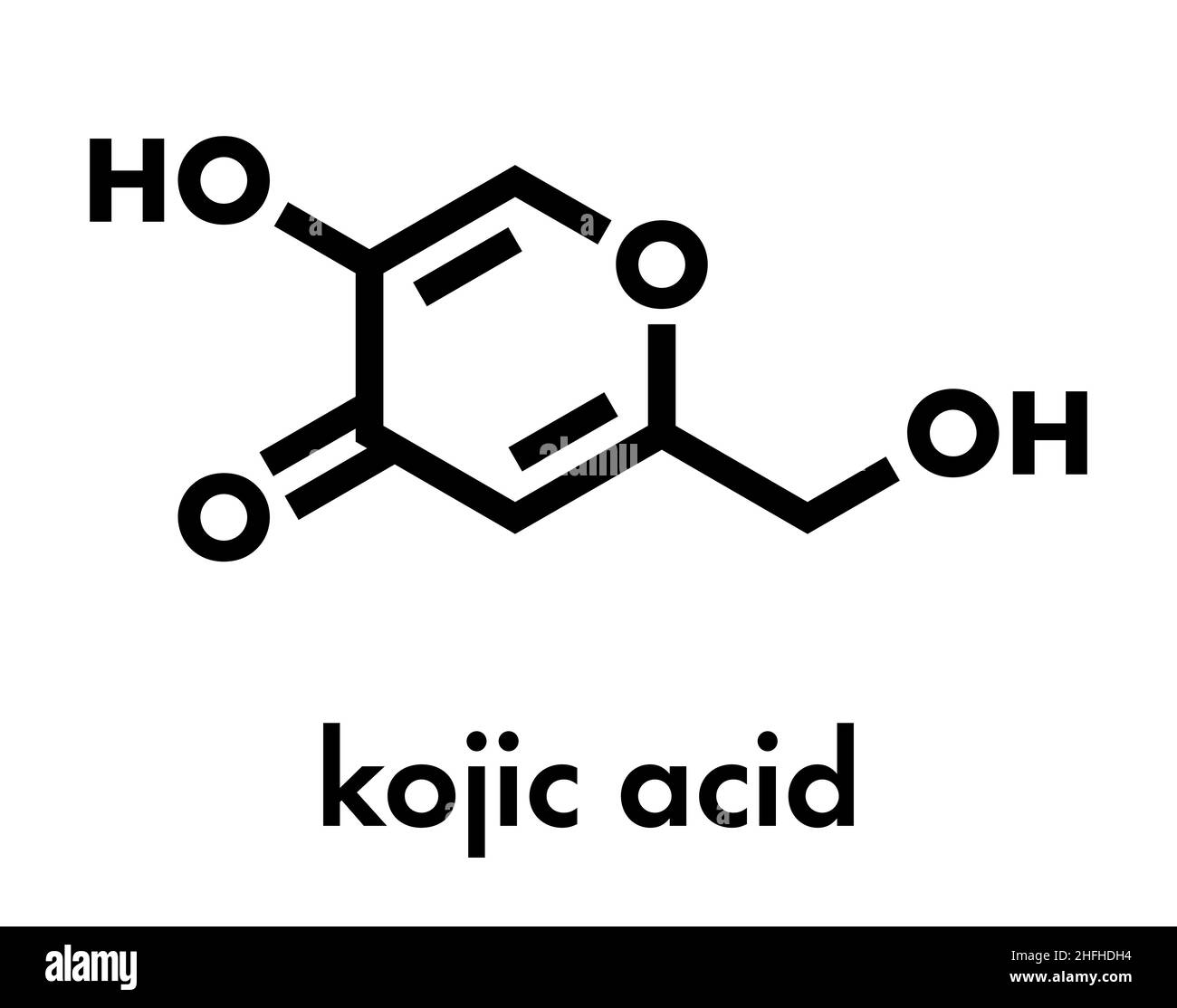 L'acide kojique Banque d'images noir et blanc - Alamy