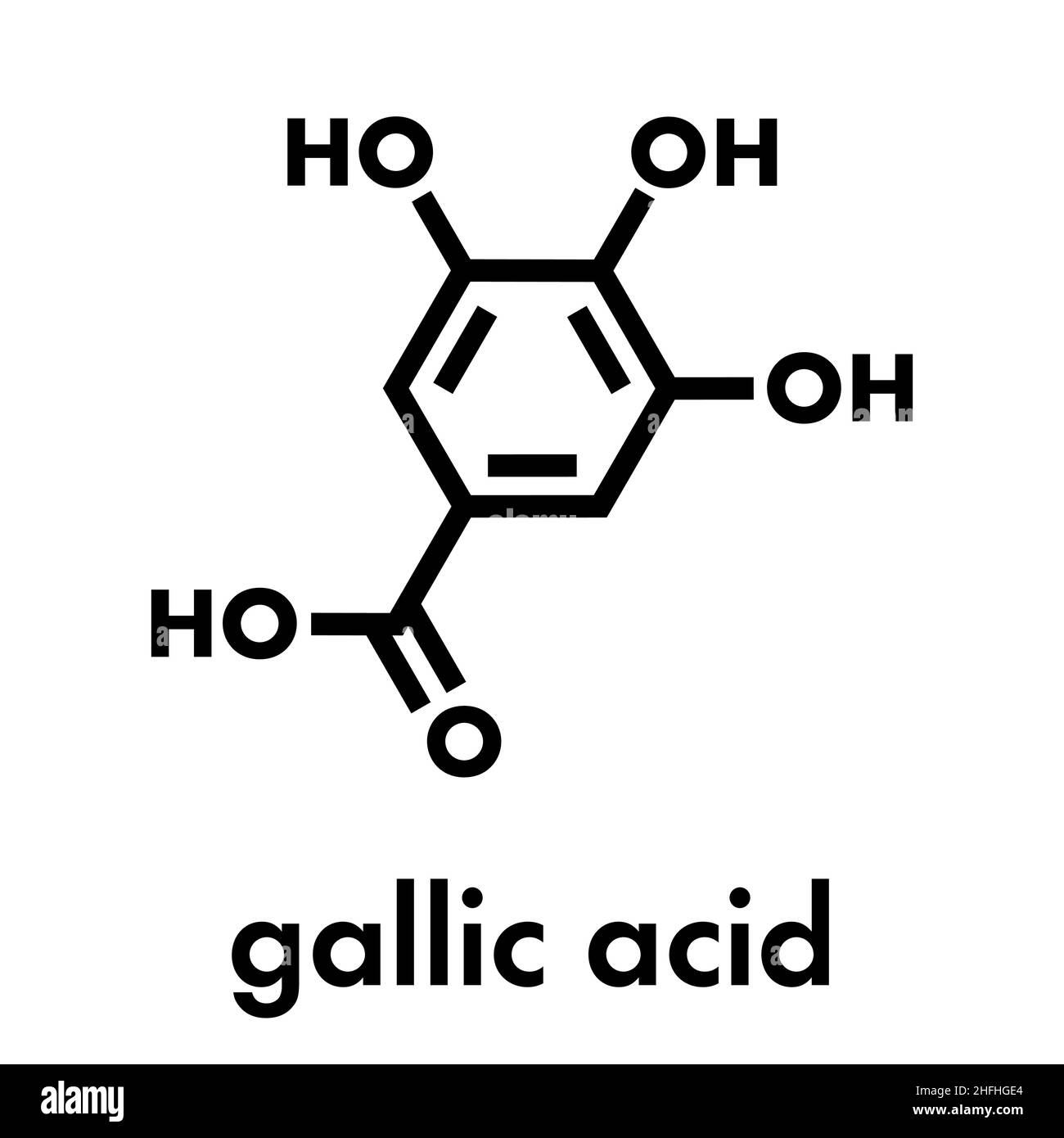 Acide gallique Banque d'images vectorielles - Alamy