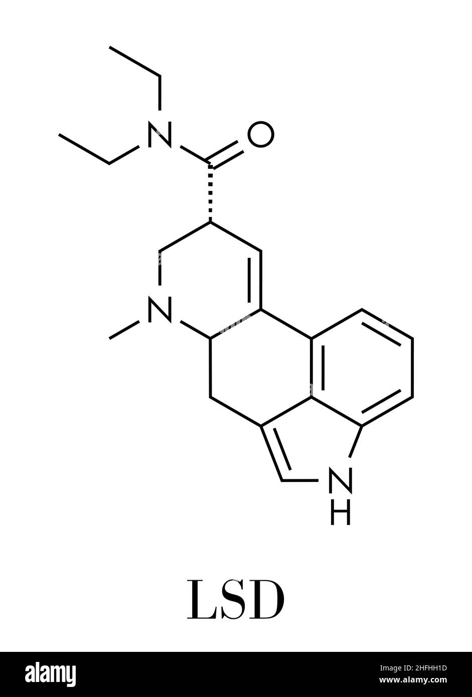 Le LSD (diéthylamide de l'acide lysergique) psychedelic molécule ...