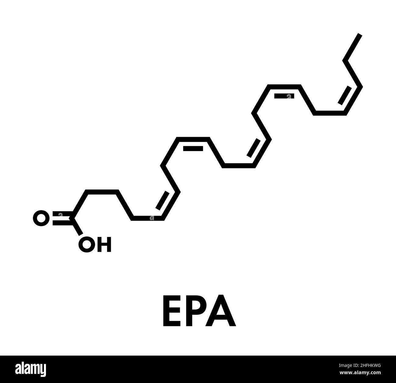 Omega 3 molecule Banque d'images noir et blanc - Alamy