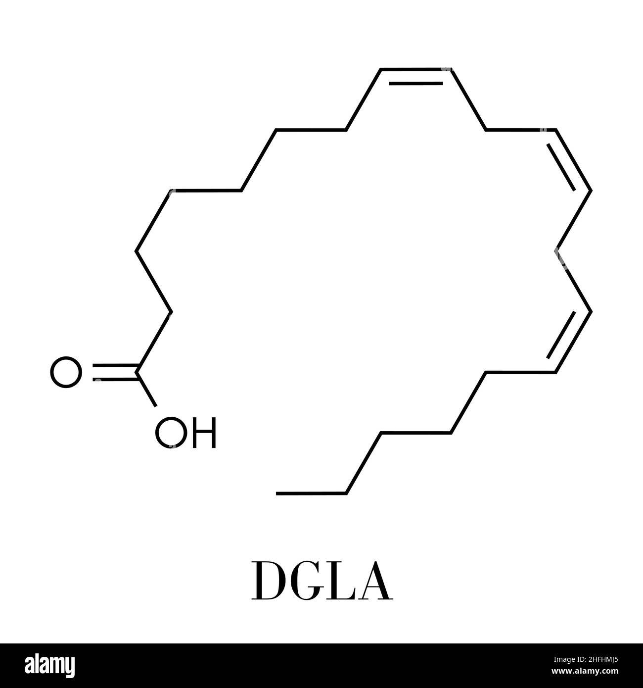 Molécula de ácido graso dgla Banque d'images vectorielles - Alamy