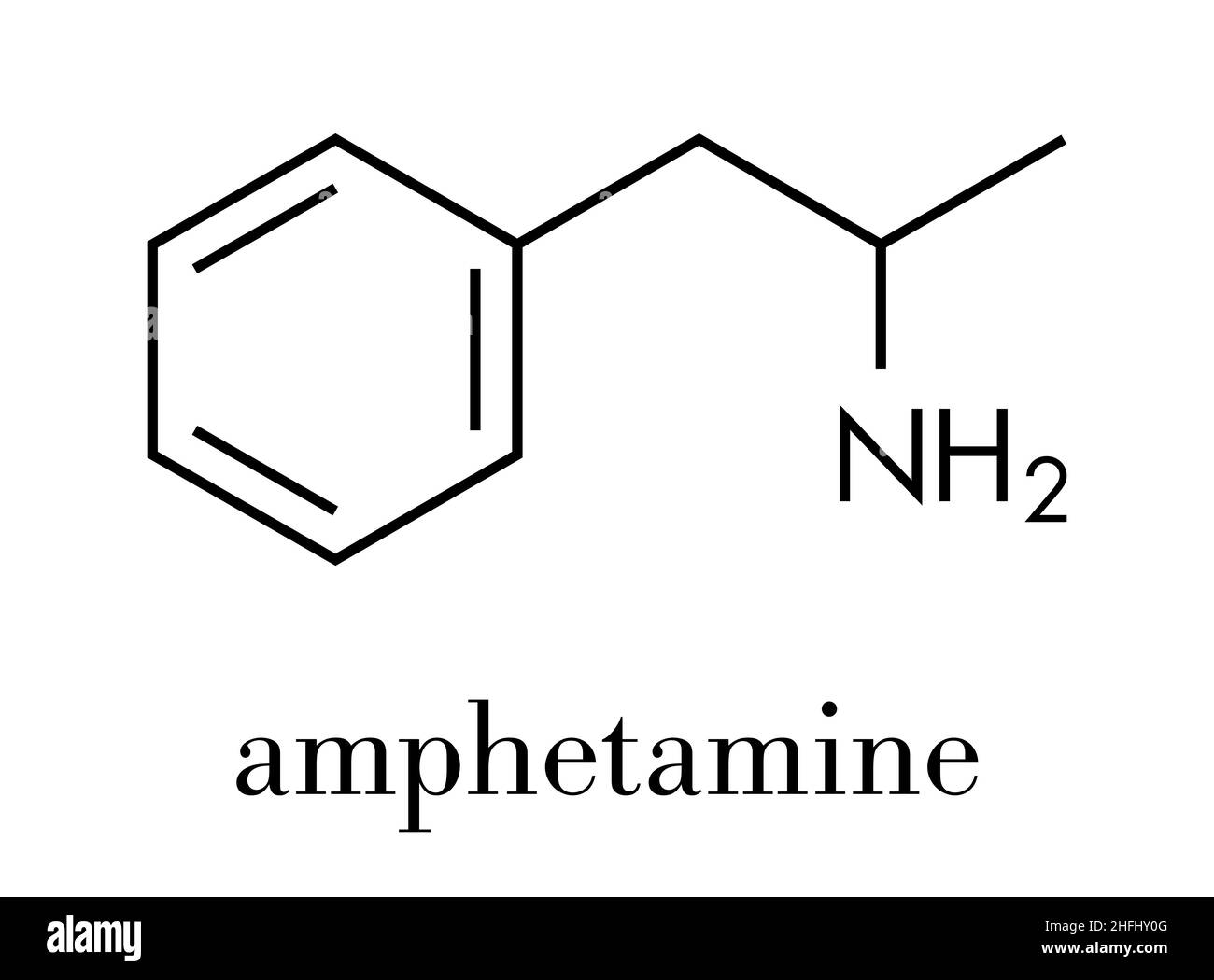 L'amfétamine (stimulants, vitesse) drogue stimulante, la molécule ...