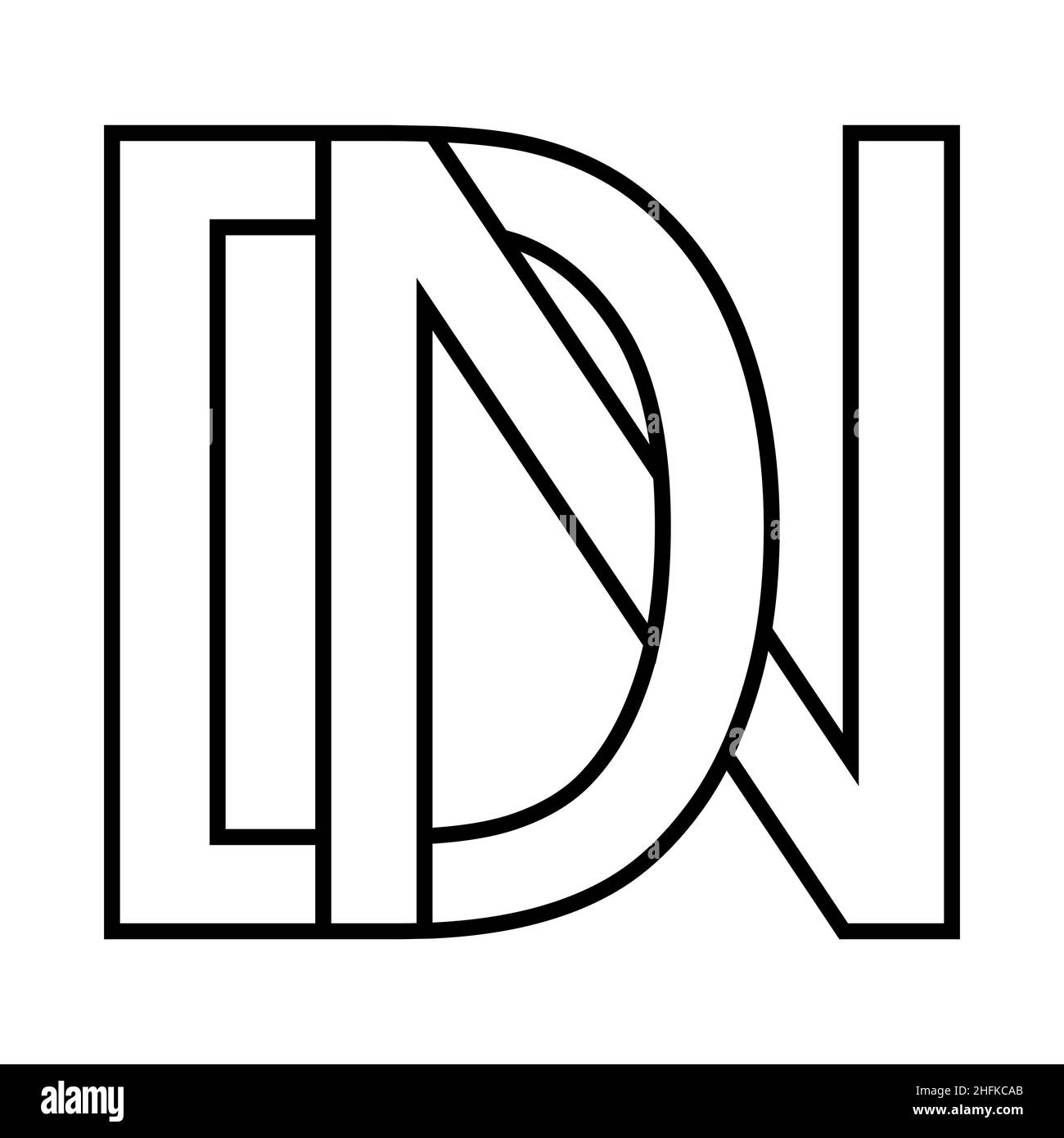 Logo dn Banque d'images vectorielles - Alamy
