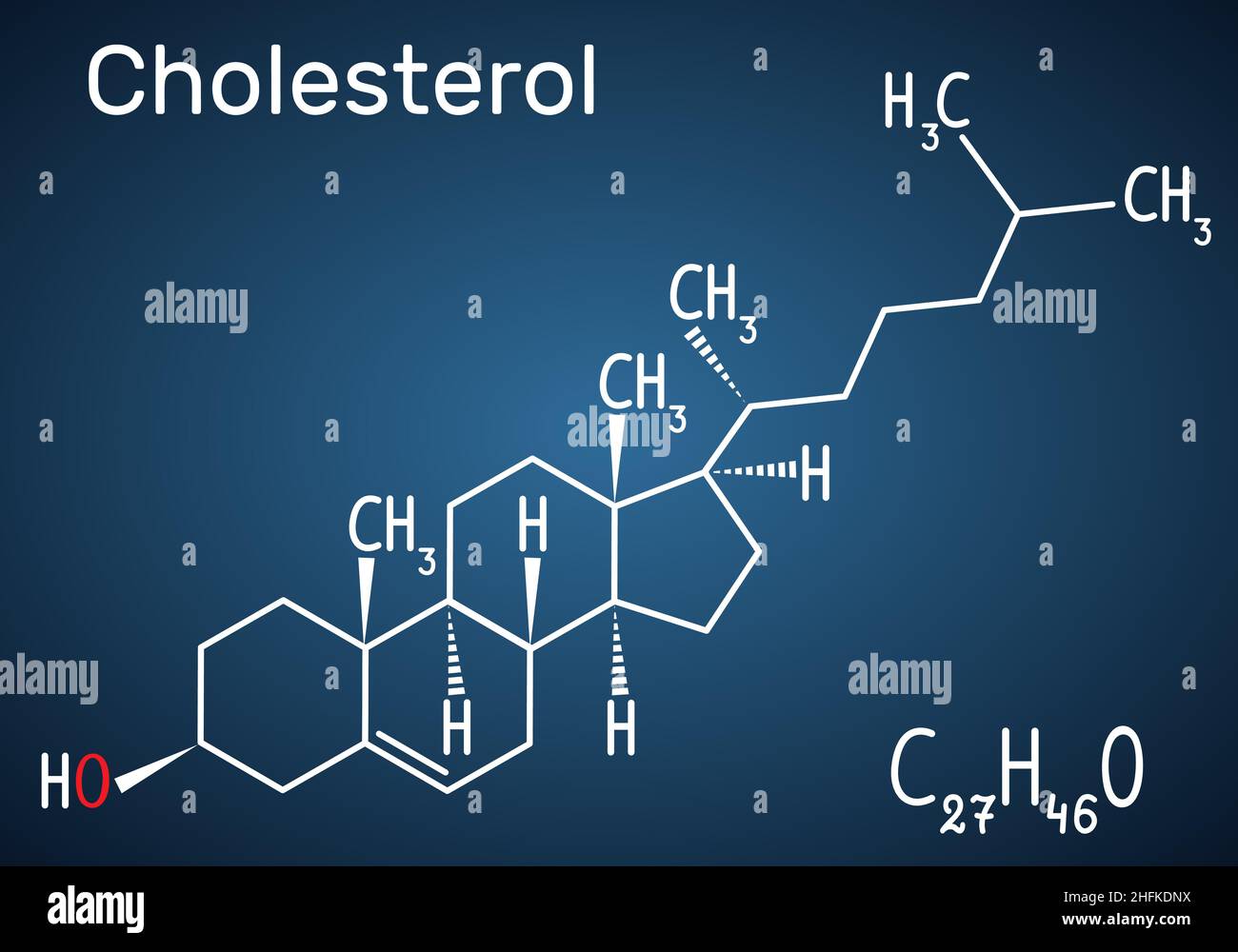 Cholesterol molecule model Banque de photographies et d’images à haute résolution - Alamy