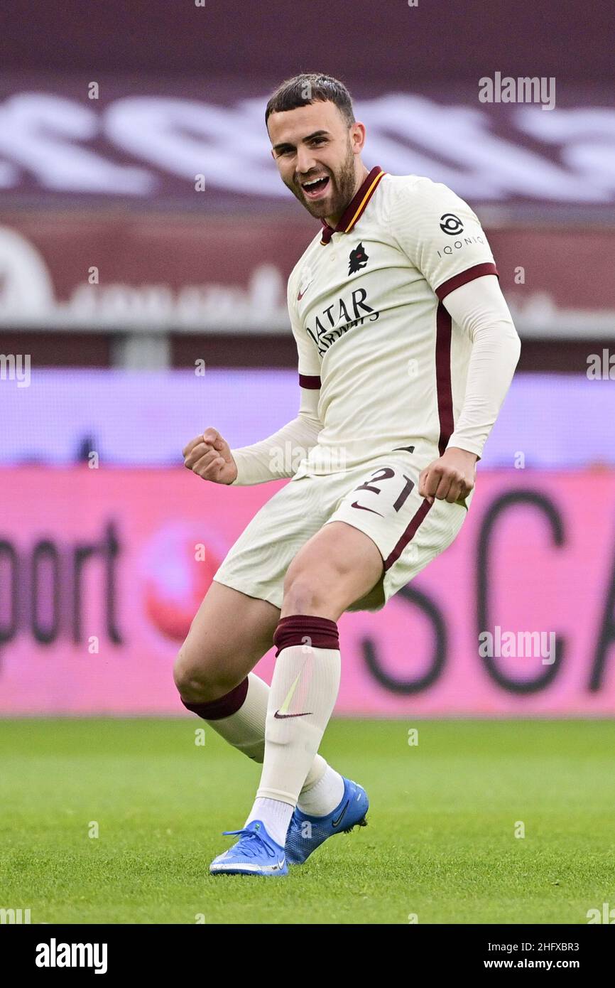 Fabio Rossi/AS Roma/Lapresse 18/04/2021 Turin (Italie) Sport Soccer ...