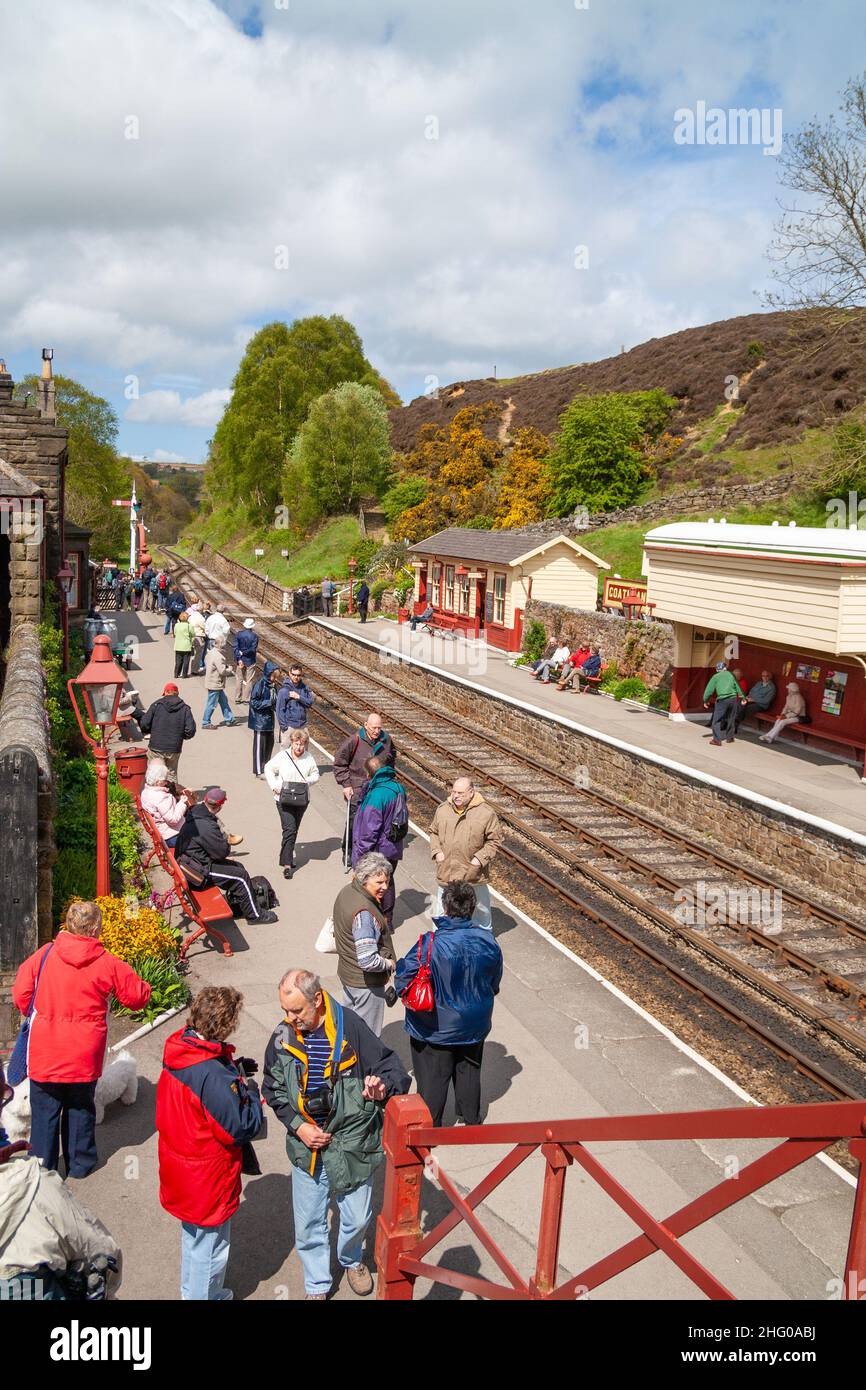 Goathland goathland gare gare train train vapeur Banque de ...