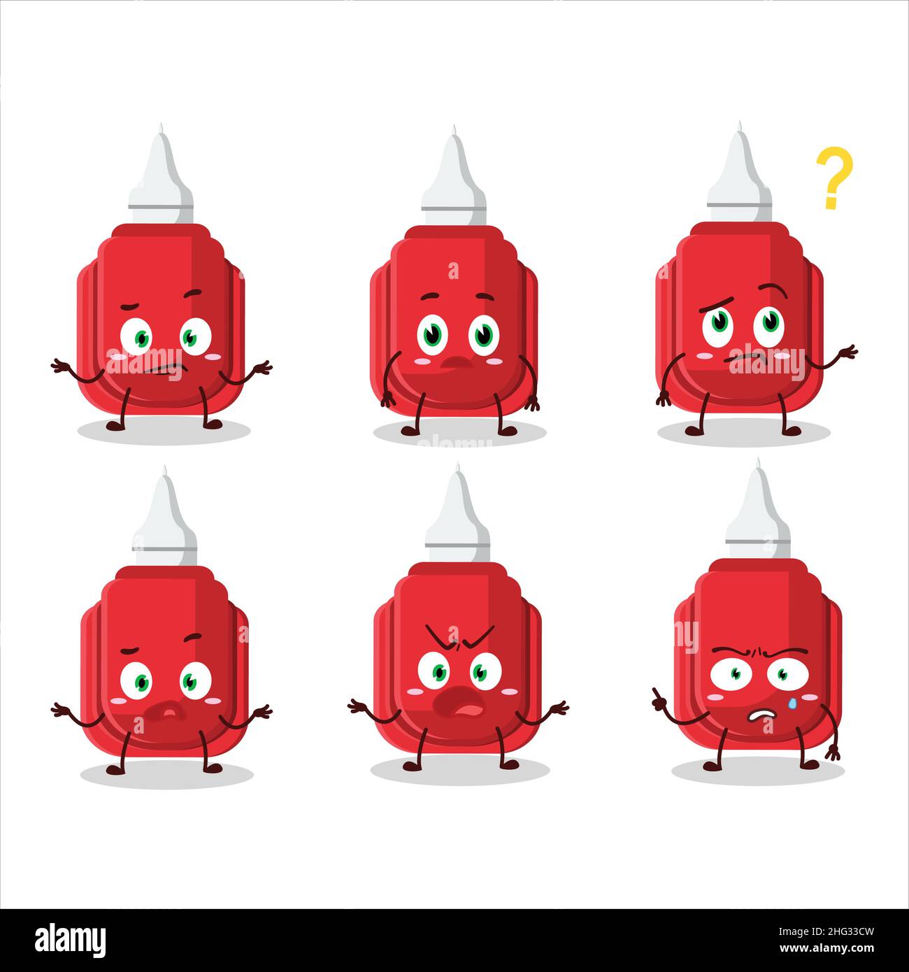 Personnage de dessin animé du stylo de correction rouge avec quelle ...