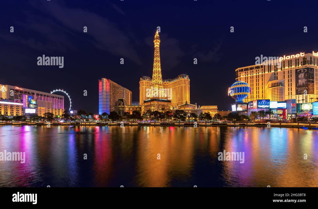 Las vegas skyline nuit Banque de photographies et d’images à haute résolution - Alamy