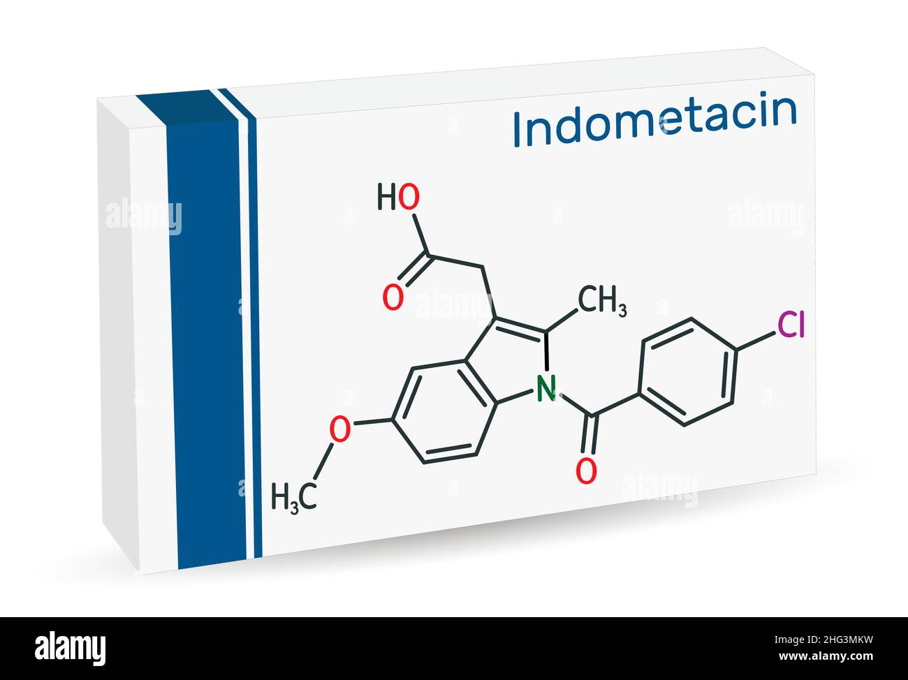 La molécule d'Indométacine est un médicament anti-inflammatoire non ...