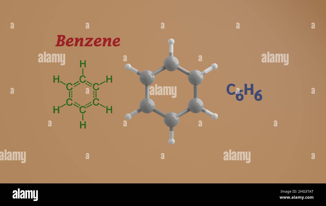 Composé chimique organique du benzène constituant naturel issu de la ...