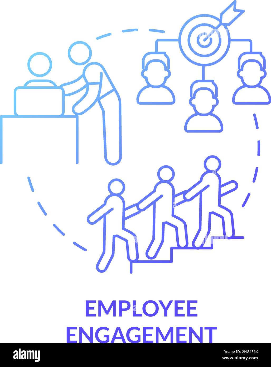 Blue sign employee engagement symbol Banque de photographies et d ...