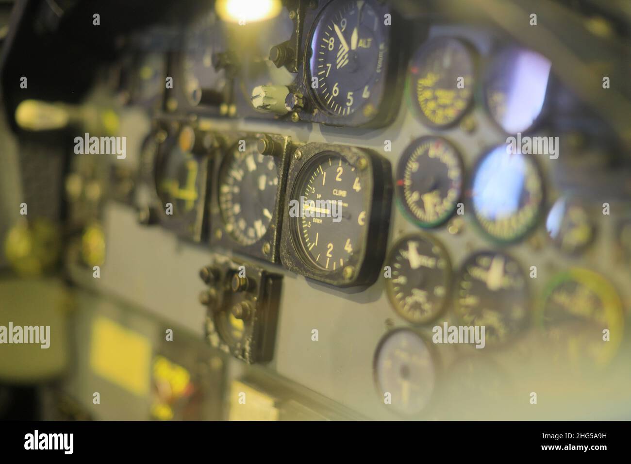Mise au point peu profonde sur les instruments de cockpit d'avion ... Mise au point peu profonde sur les instruments de cockpit d'avion ...