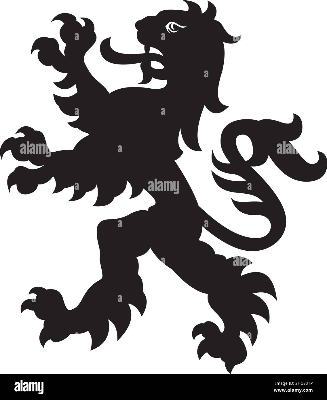 Heraldry lion Banque d'images détourées - Alamy