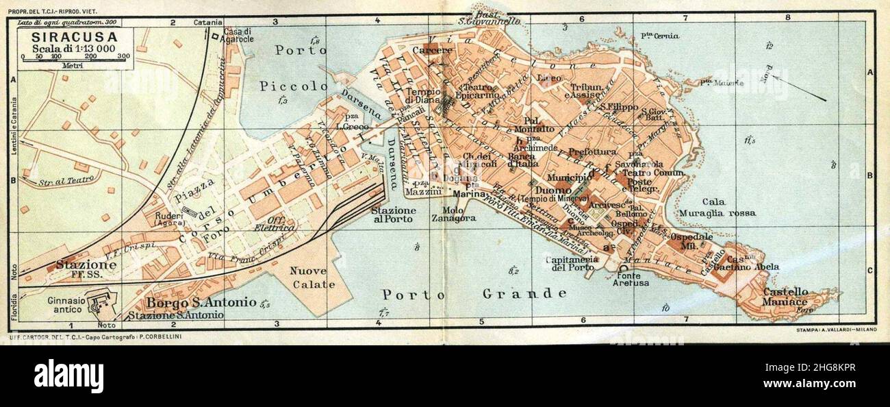 Mappa di siracusa Banque de photographies et d’images à haute ...