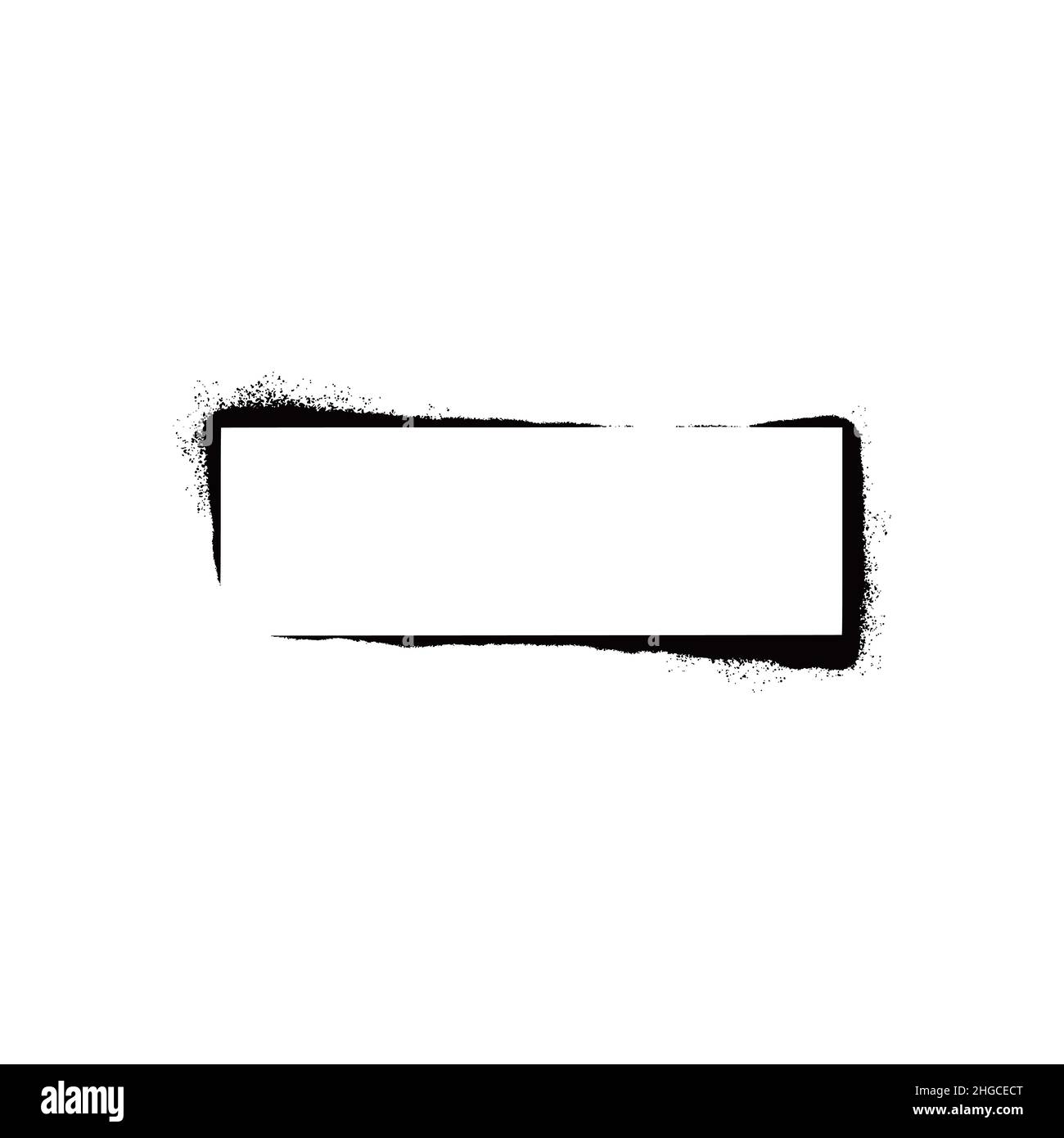 Cadre de peinture en spray à pochoir. Grunge style graffiti cadre noir ...