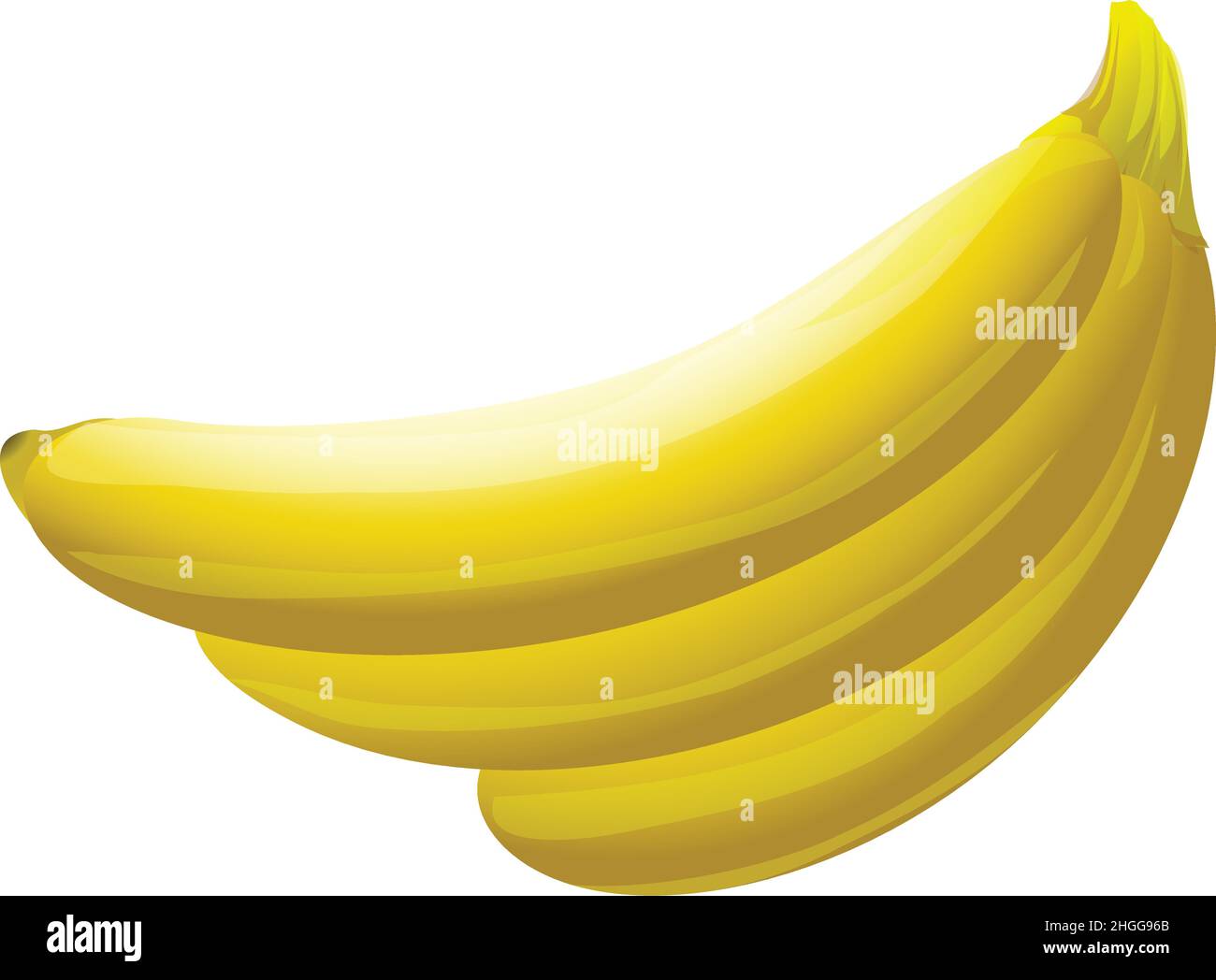 Vecteur de dessin animé d'icône de banane non mûr.Plante tropicale ...