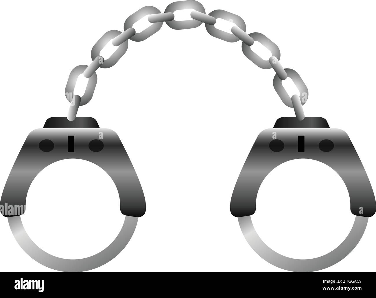 Icône menottes vecteur de dessin animé.Criminel en prison.Menottes de ...