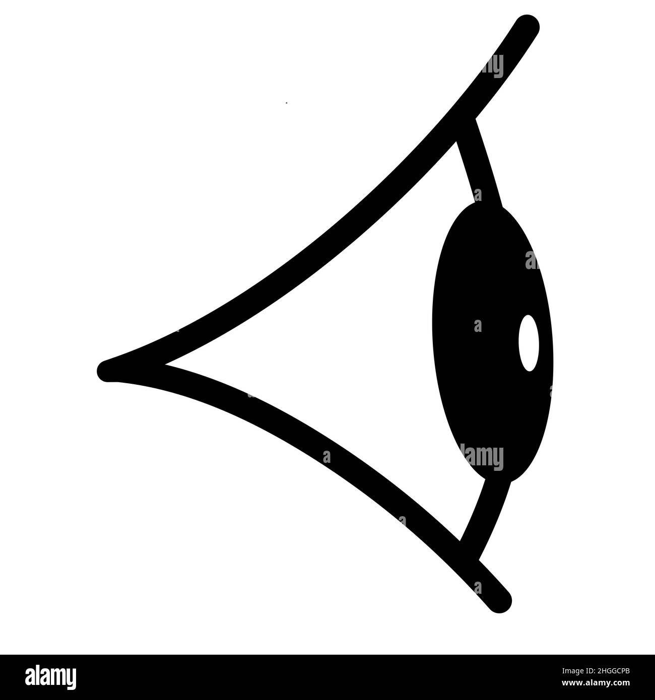 Icône en regard, voir observation des yeux, vue de face complète de la ...