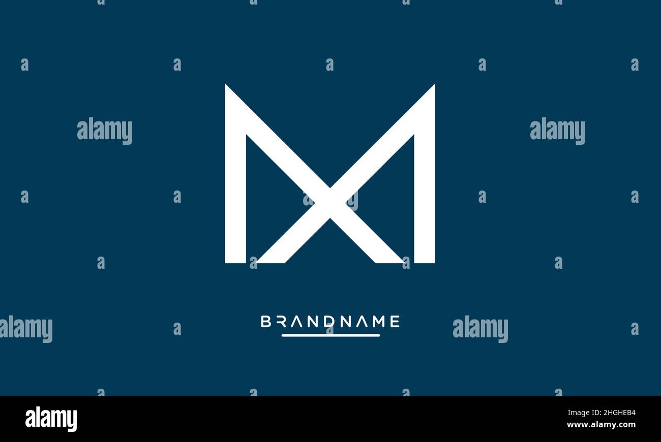 Logo des initiales mx Banque d'images vectorielles - Alamy